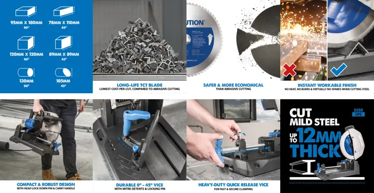 S355CPS industrial crosscut saw: precision and power | Van Maele Benelux